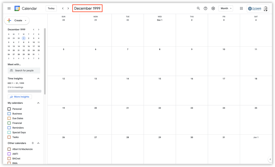 Using the “Jump to date” Feature in Google Calendar