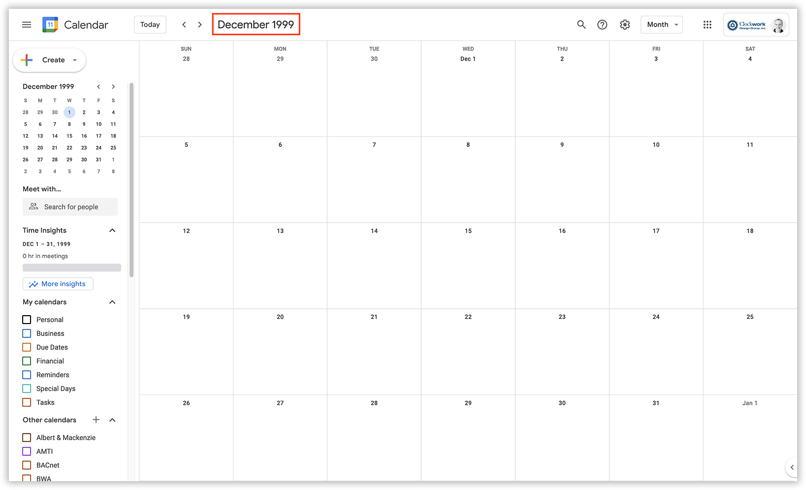 Using the “Jump to date” Feature in Google Calendar