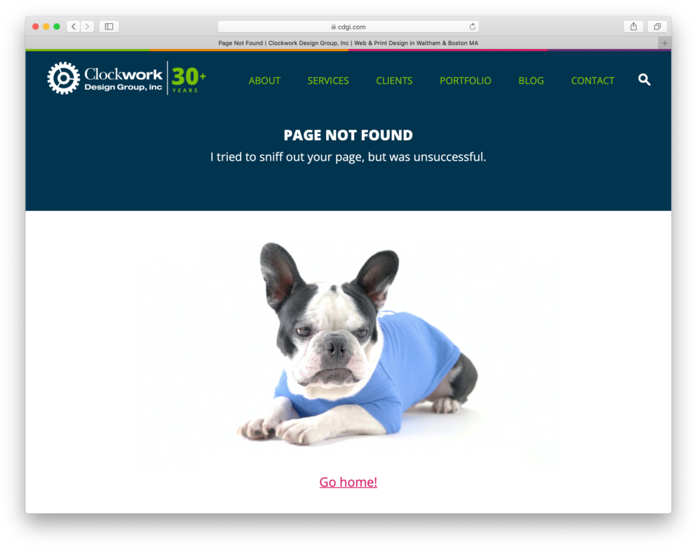 10 Examples of Fun 404 Pages - Clockwork Design Group, Inc