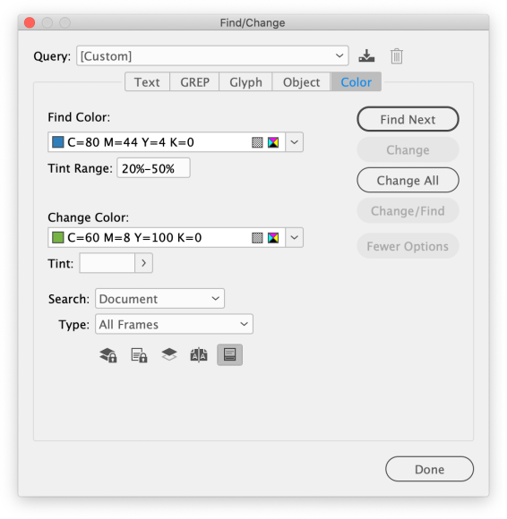 Mike's Technical Tip: Using Find & Replace for Colors in InDesign ... Mike's Technical Tip: Using Find & Replace for Colors in InDesign ...