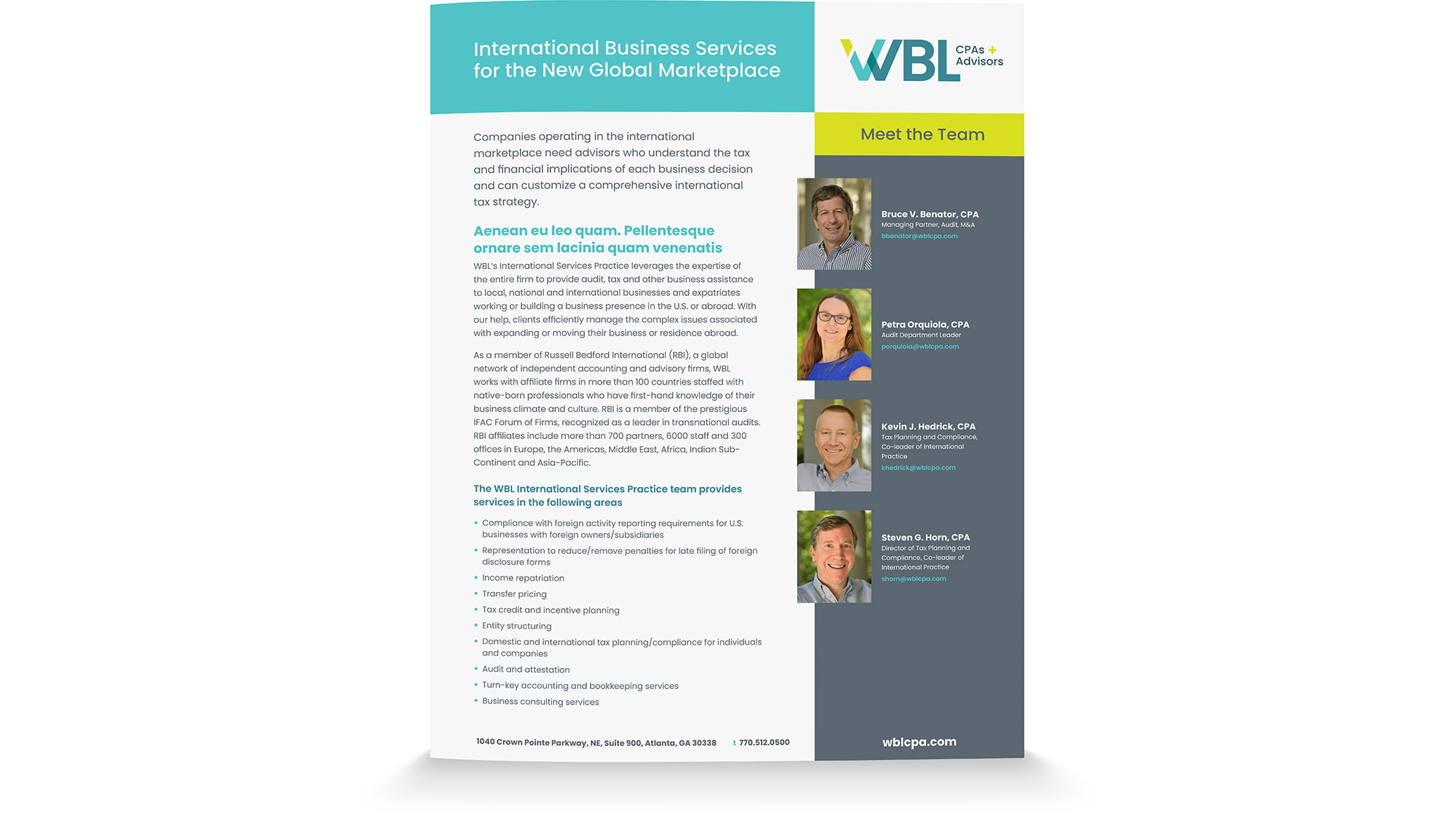 WBL CPAs + Advisors - Clockwork Design Group, Inc