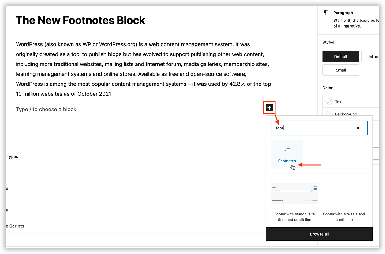 Mike's Technical Tip: New Footnotes Block in WordPress - Clockwork ...