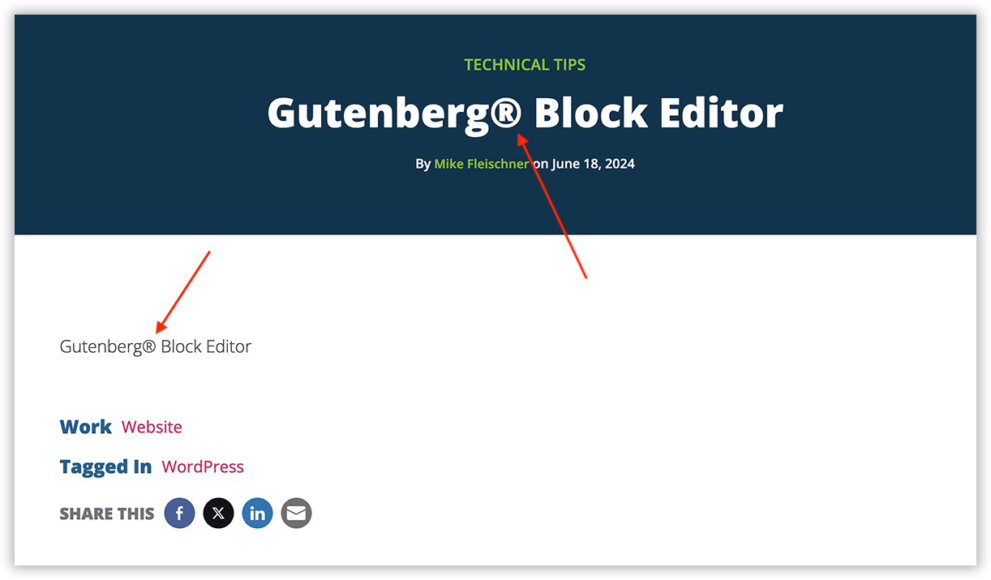 Mike’s Technical Tip: Superscripts and Subscripts in WordPress Blocks ...