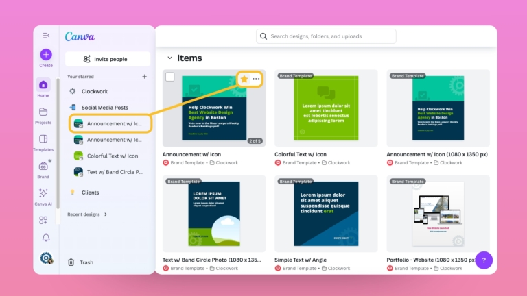 How to Organize Canva Projects - Clockwork Design Group, Inc